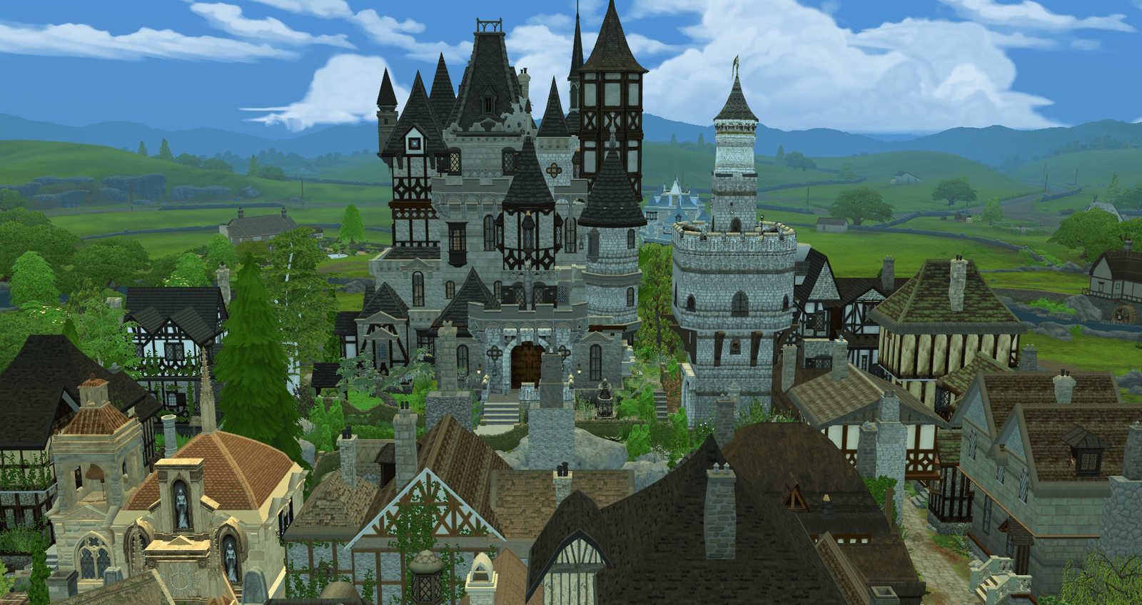 Medieval Castle & Village - simsclutterchaos.com